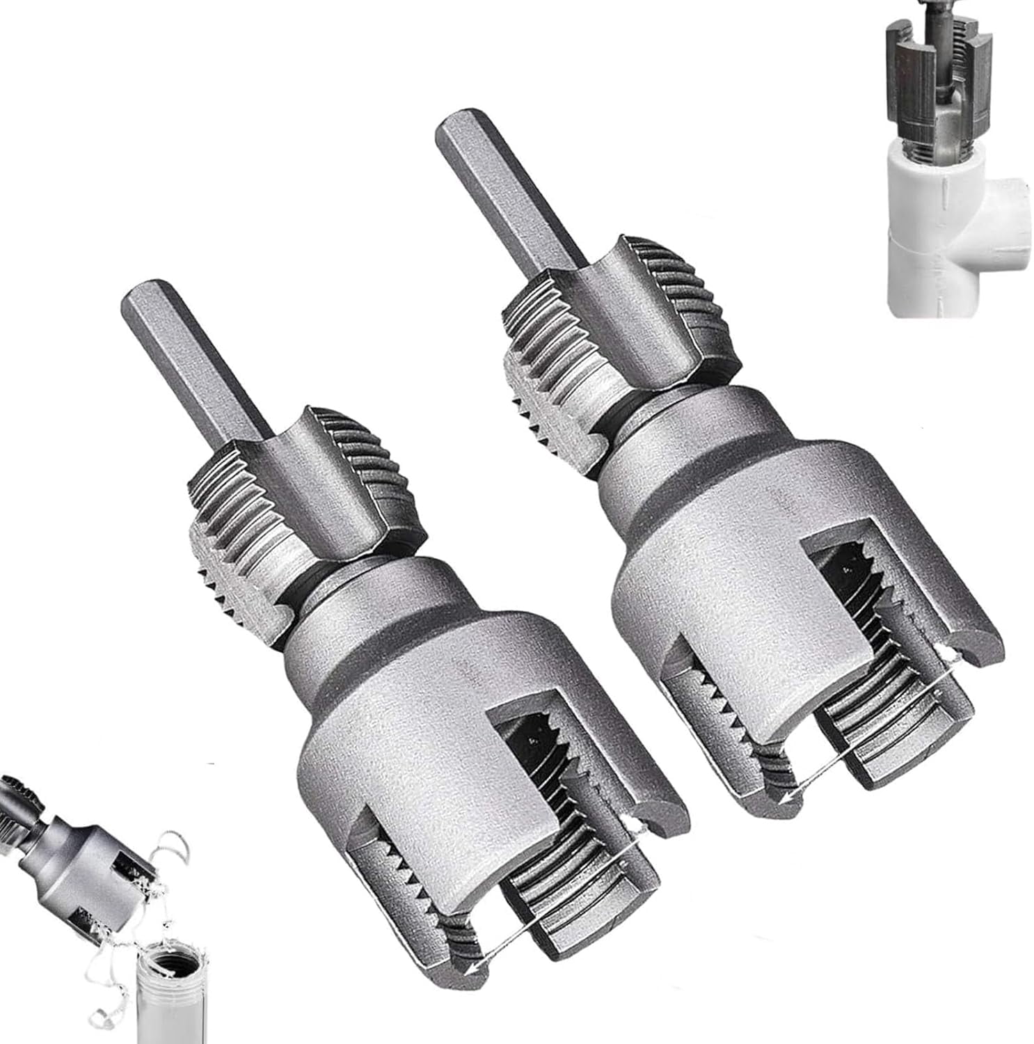 Integrated Internal & External Pipe Threading Tool, 1/2'' 3/4'' 1 ...