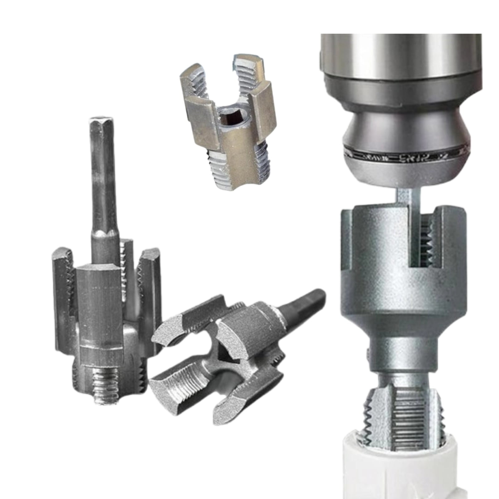 Integrated Internal & External Pipe Threading Tool, 1/2'' and 3/4 ...