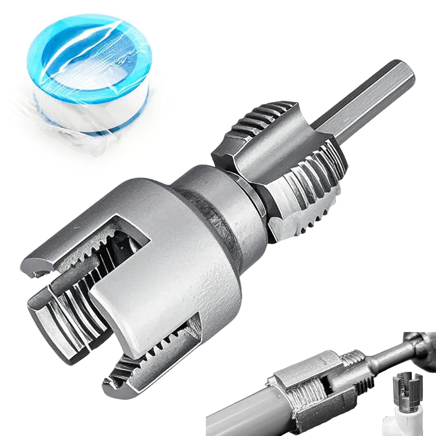 Integrated Internal & External Pipe Threading Tool for 1/2", Water Pipe ...