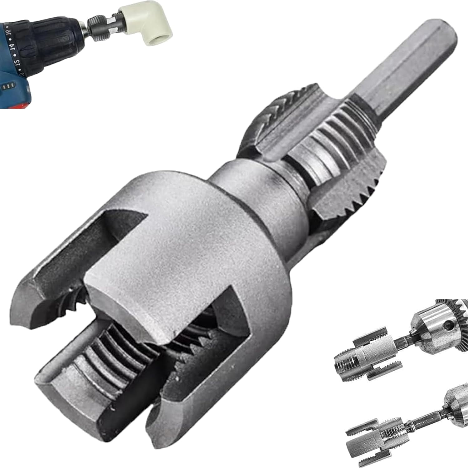 Integrated Internal & External Pipe Threading Tool, 2025 Upgraded PVC Pipe Threader, 1/2" 3/4 ...