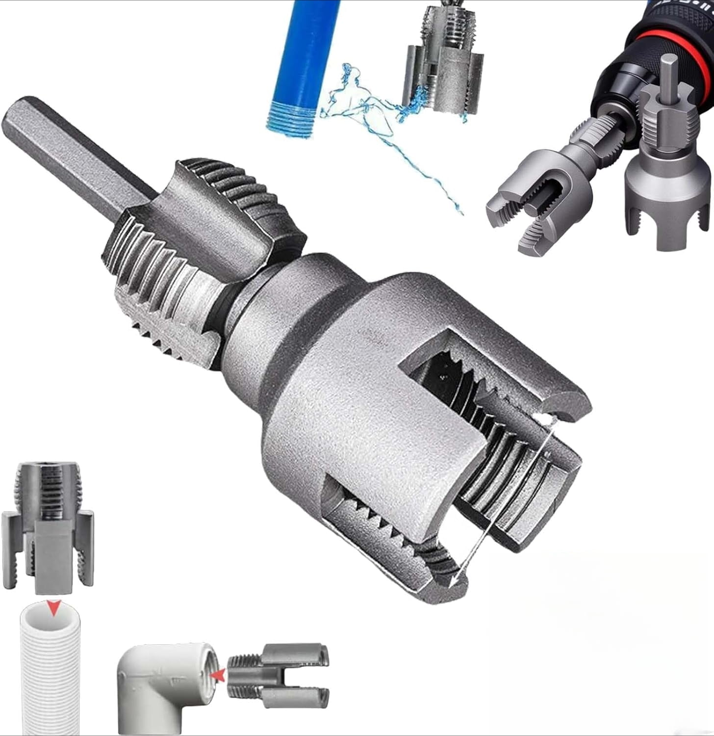 Integrated Internal & External Pipe Threading Tool, Dual-Function Pipe ...