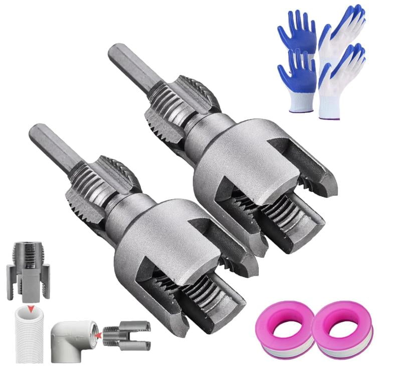 Pvc Threading Tool Electric Drill Compatible Pvc Pipe Threader Kit With ...