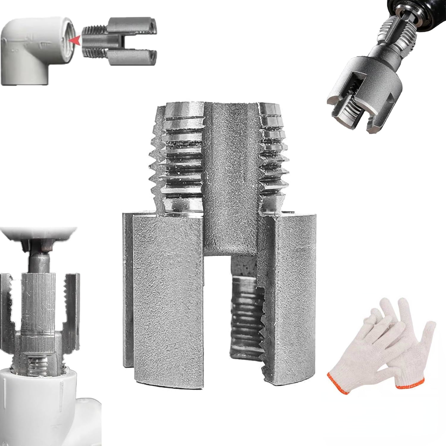 Integrated Internal & External Pipe Threading Tool, PVC Pipe Threader ...