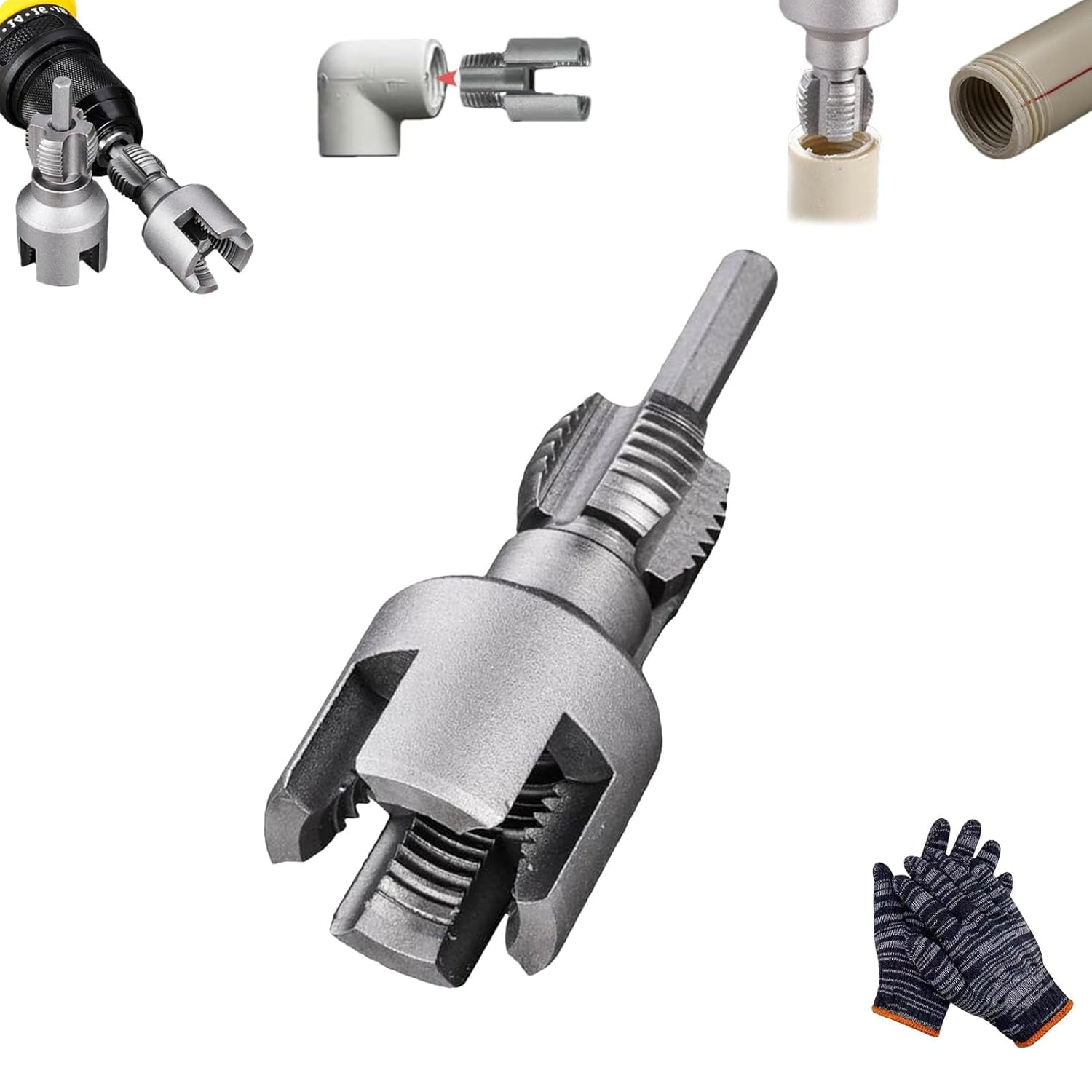 Integrated Internal & External Pipe Threading Tool, Upgraded Electric ...