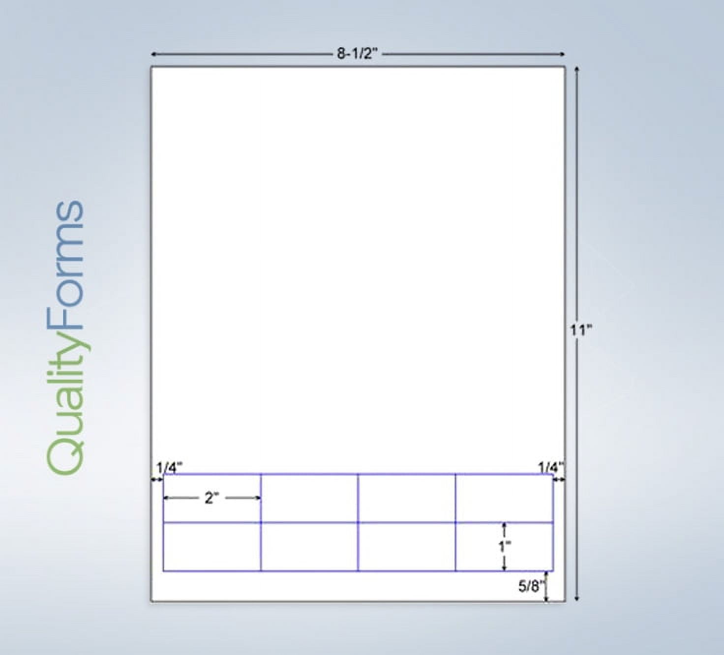 Integrated Label Form, 8 Labels 2" x 1" on the Bottom - Walmart.com