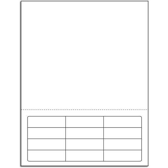 Integrated Laser Form with Label Combination 2-1/2" x 3/4" 12 Labels ...