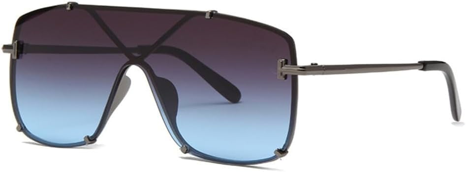 Integrated Men's Sunglasses Retro Gradient Eyeglass Frame Outdoor ...