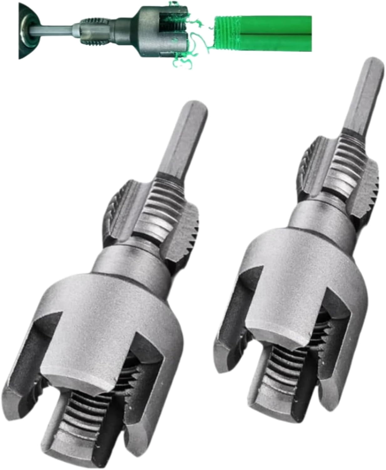 Integrated Pipe Threading Tool, 1/2“ And 3/4” Drill Compatible Dual ...