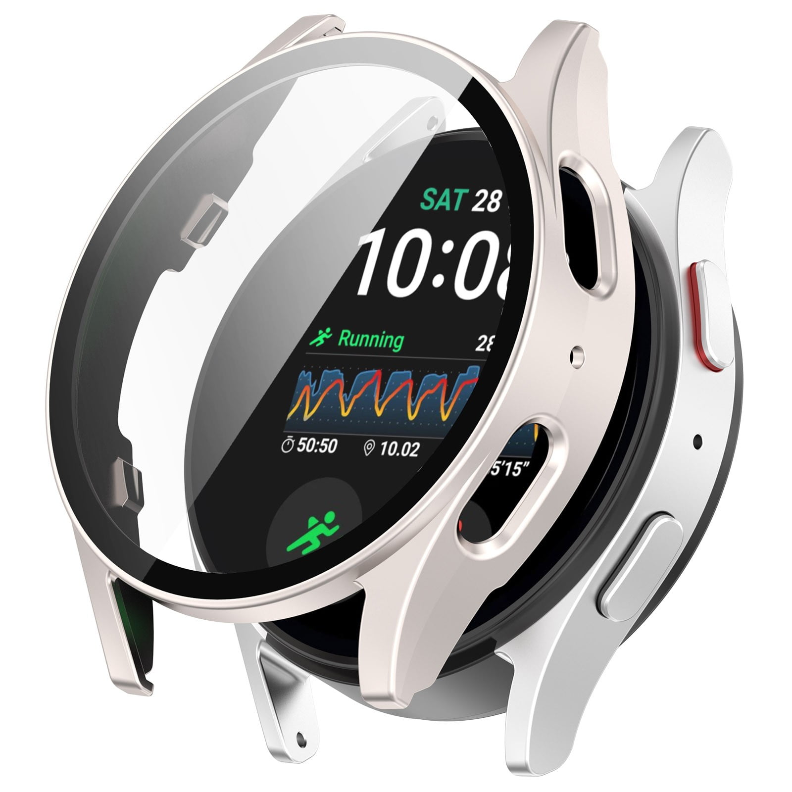 Integrated Protective Cases for Smartwatches PC and Tempered Glass ...