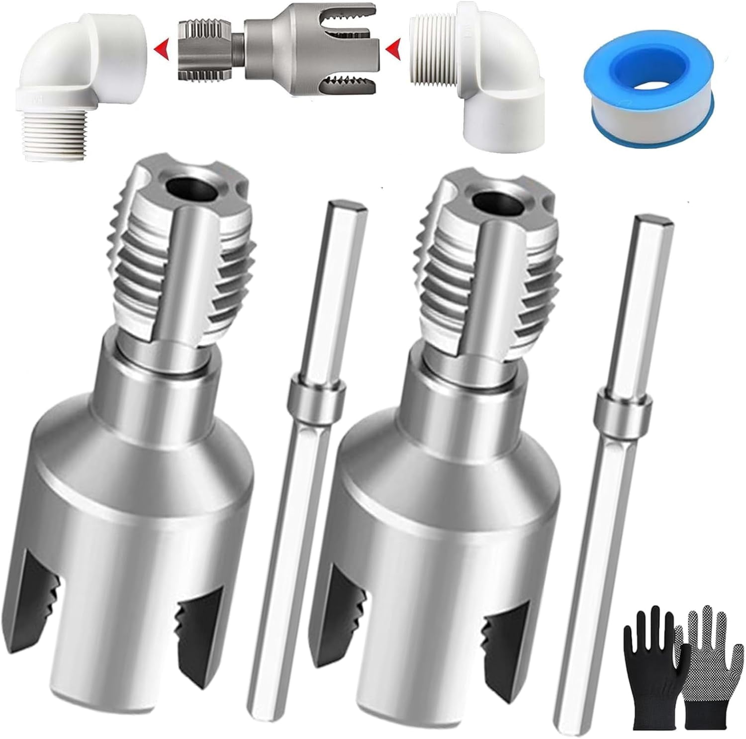 Integrated Tool for Internal and External Pipe Threading, 1/2" 3/4 ...