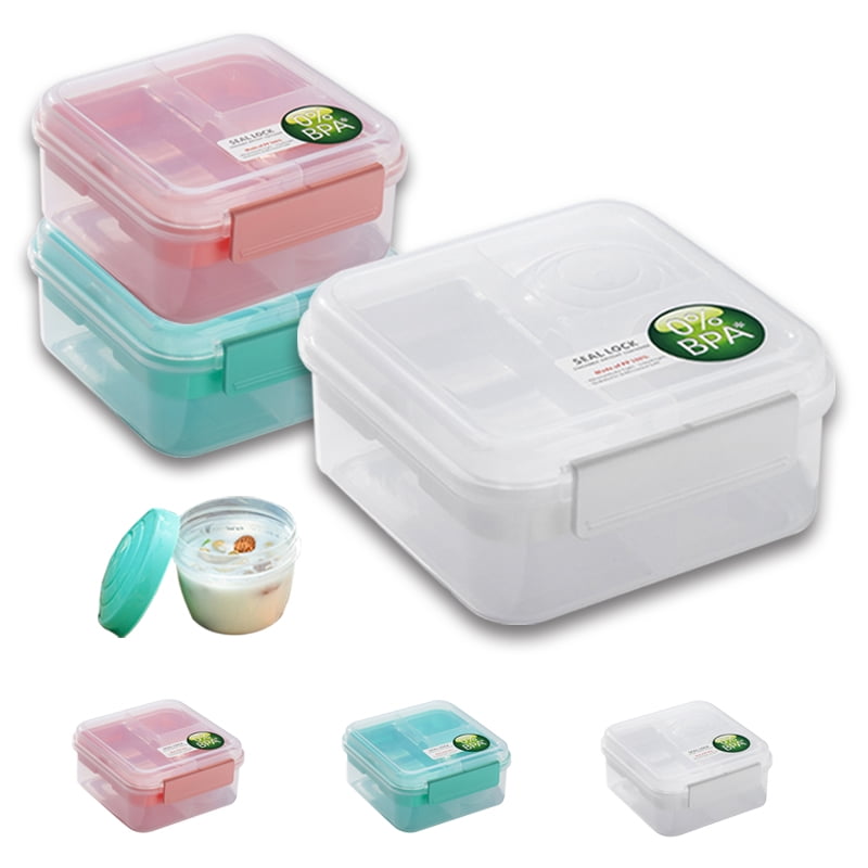 Integrated salad container，Double layered salad bowl with lid，Built in ...