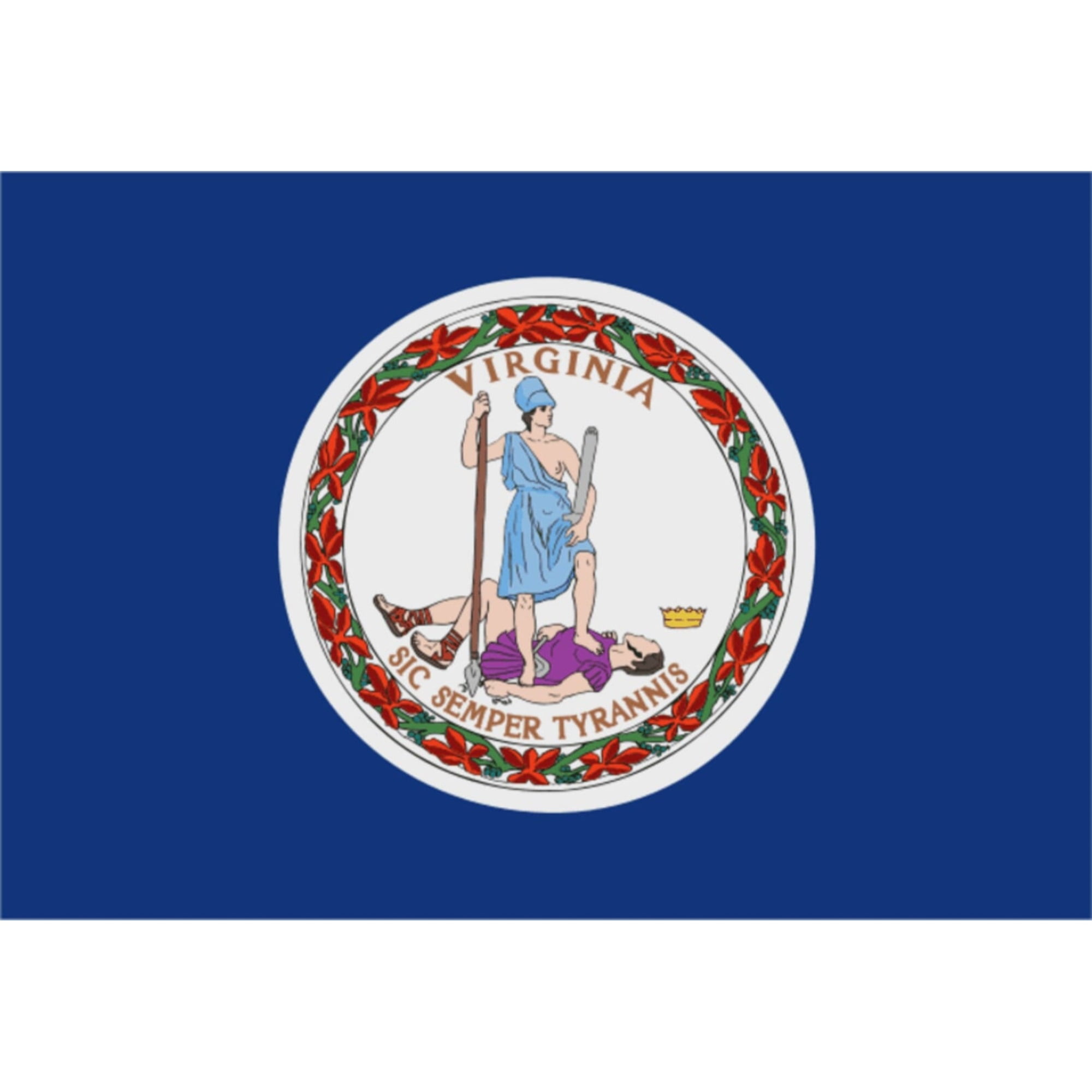 Integrity Flags Virginia Flag 36" x 60" Deep blue White - Walmart.com