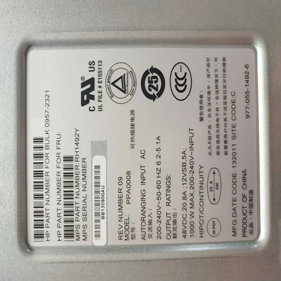 Integrity RX8640 1000W Switching Power Supply 0957-2321 RH1492Y PPA0008 ...