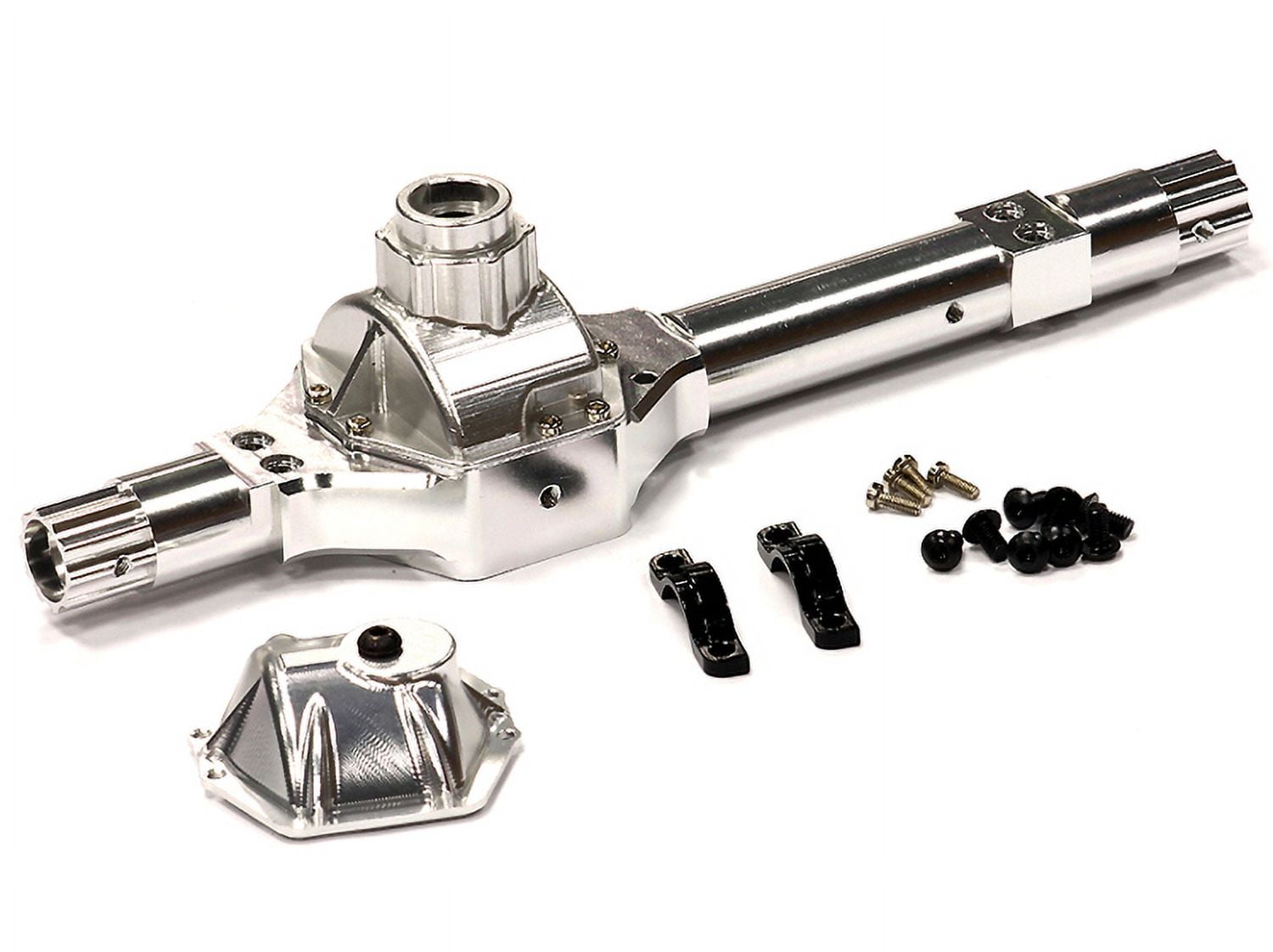 Integy RC Toy Model Hop-ups C24453SILVER Billet Machined Complete Rear ...