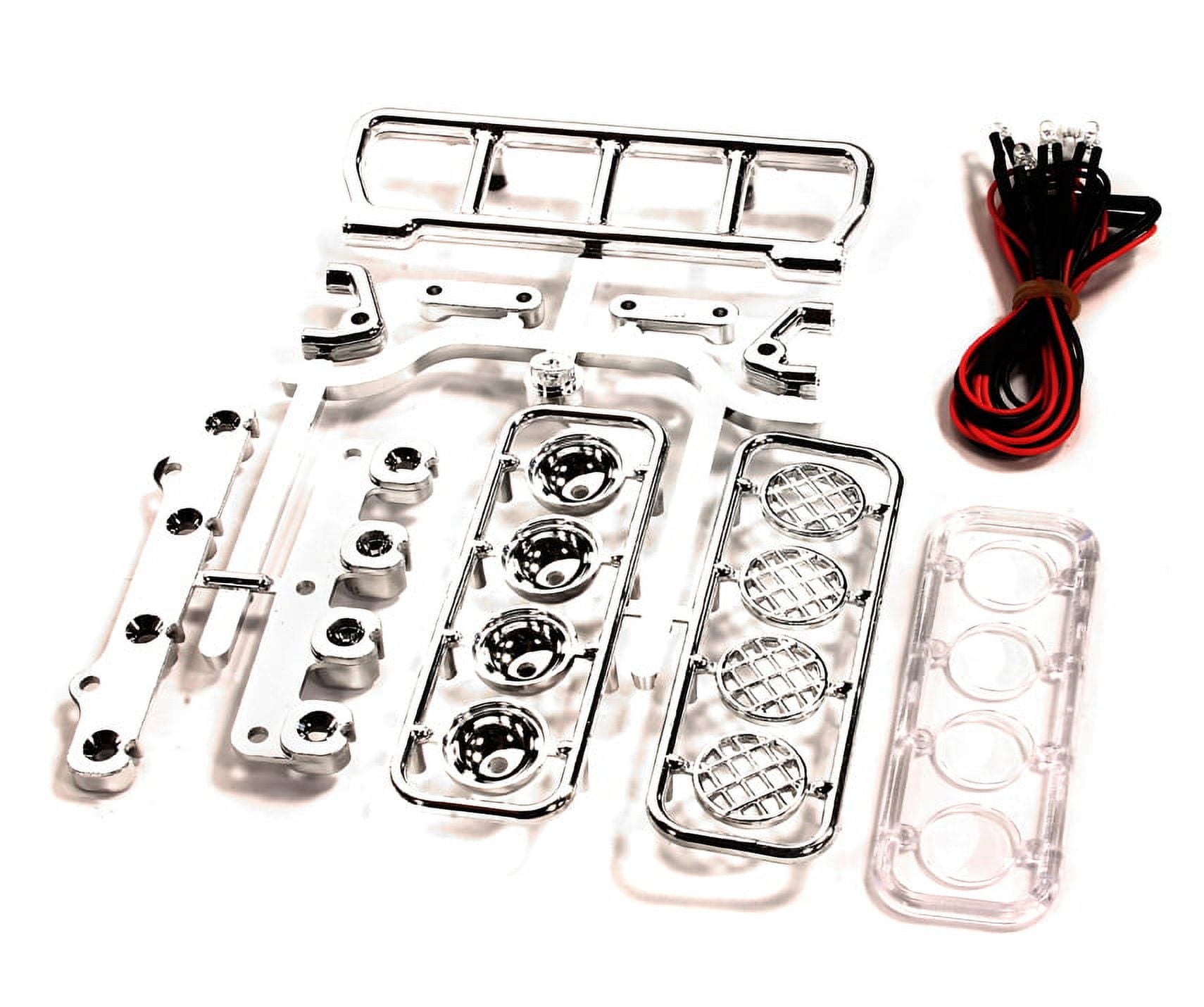 Integy RC Toy Model Hop-ups C25000SILVER Realistic Folding Light Bar w ...