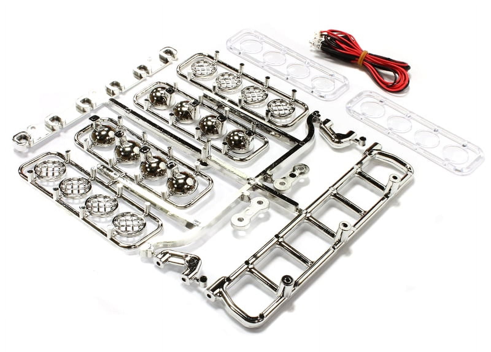 Integy RC Toy Model Hop-ups C25001SILVER Realistic Folding Light Bar w ...
