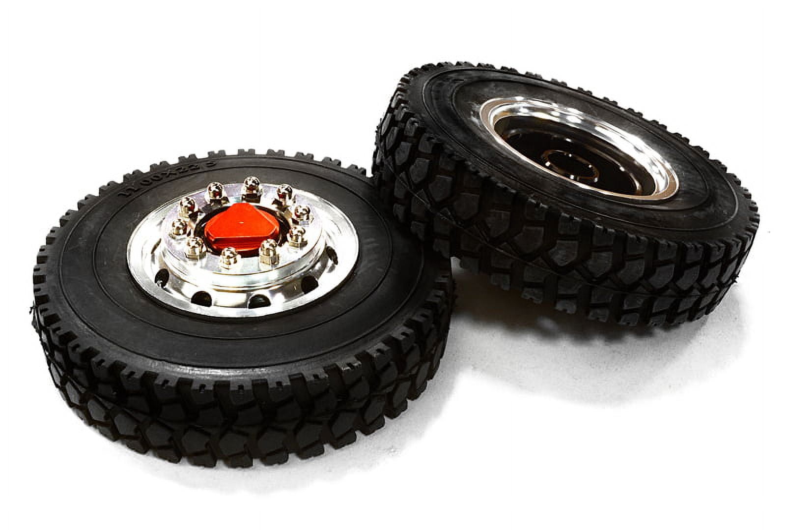 Integy RC Toy Model Hop-ups C26582RED Machined Alloy T6 Front Wheel ...