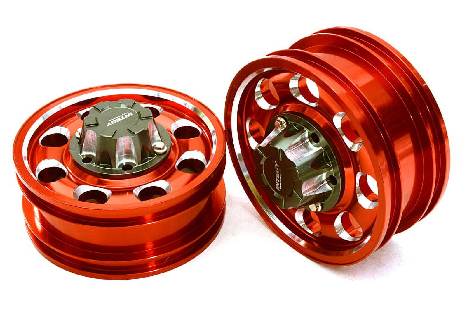 Integy RC Toy Model Hop-ups C27021RED Billet Machined Alloy Front Wheel ...