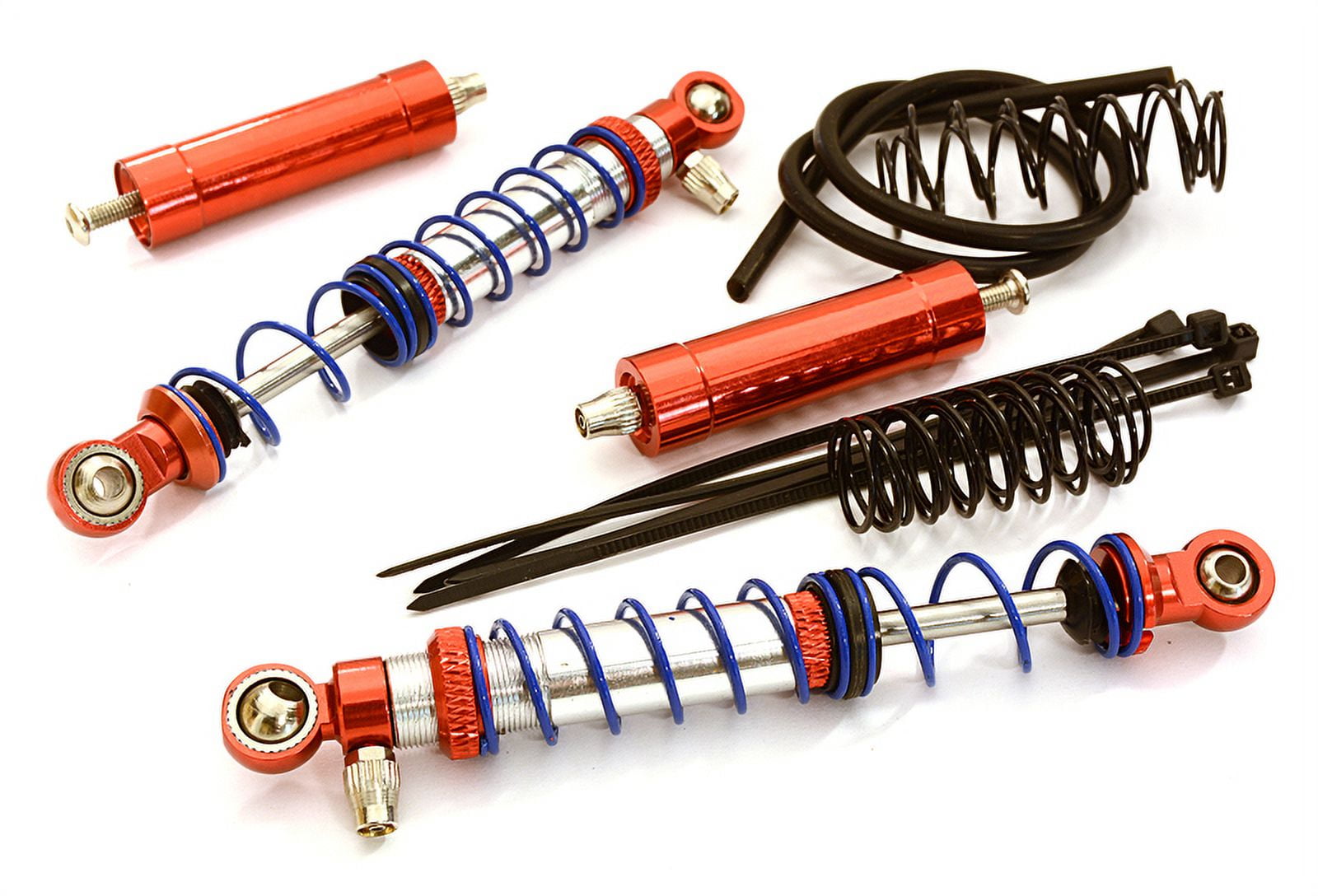 Integy RC Toy Model Hop-ups C27229RED Realistic 102mm Off-Road Shocks w ...