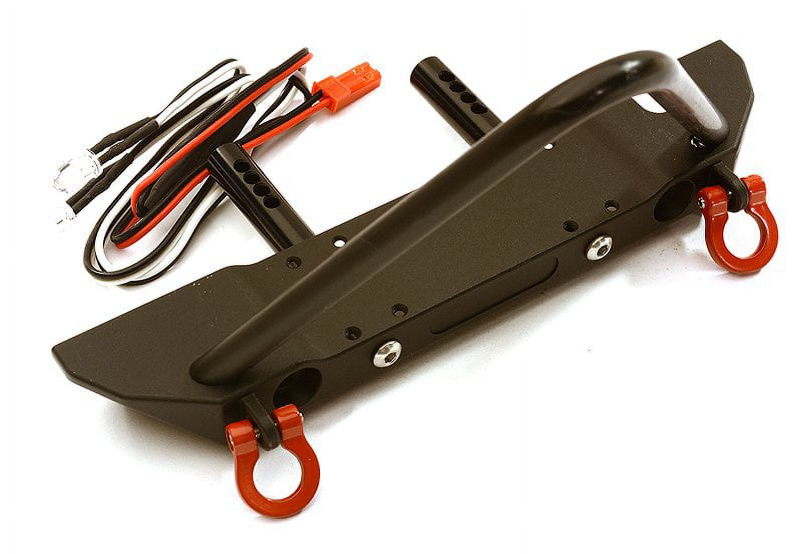 Integy RC Toy Model Hop-ups C28490BLACK Realistic Front Alloy Bumper w ...