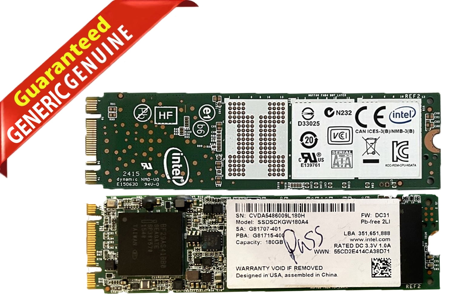 Intel 530 series 180GB SSD M.2 SATA III 2280 MLC SSDSCKGW180A4 Solid ... Intel 530 series 180GB SSD M.2 SATA III 2280 MLC SSDSCKGW180A4 Solid ...