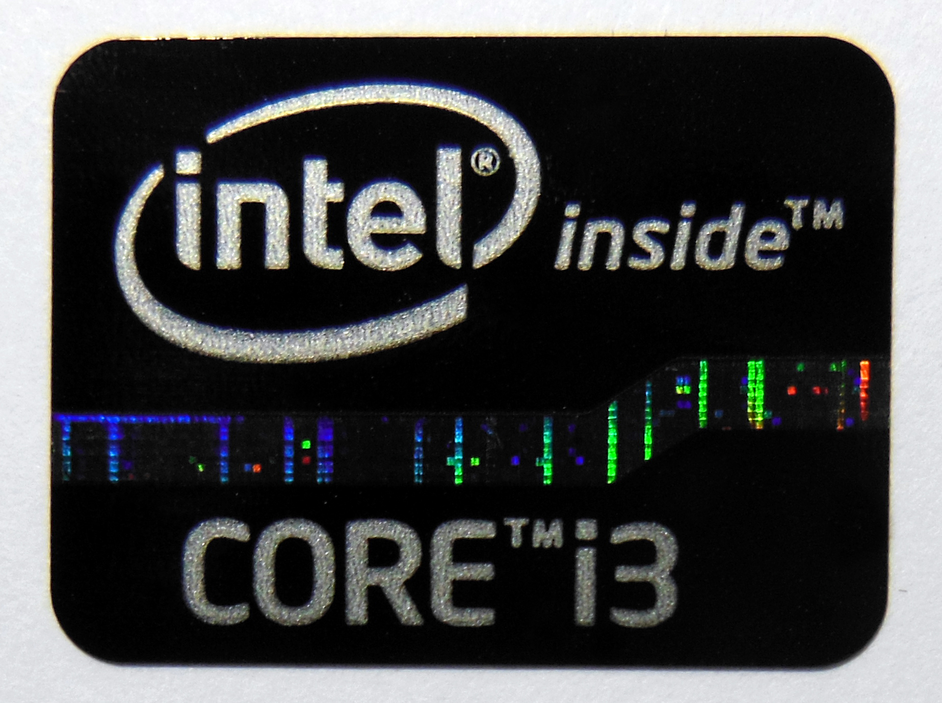 Intel Core i3 Inside Sticker Black Edition 15.5 x 21mm / 5/8" x 7/8 ...