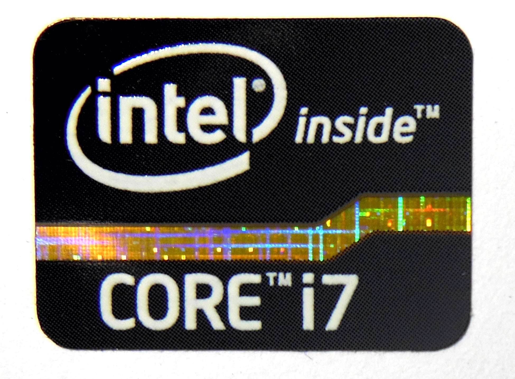 Intel Core i7 Inside Sticker Black 15.5 x 21mm / 5/8" x 7/8" [591 ...