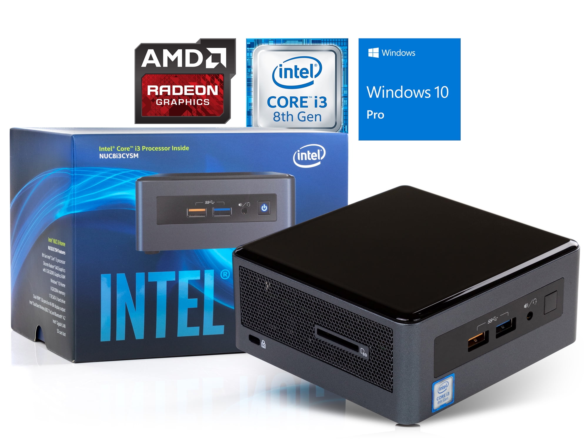 Intel NUC NUC8I3CYSM Mini PC, Intel Core i3-8121U Upto 3.2GHz, 8GB RAM ...