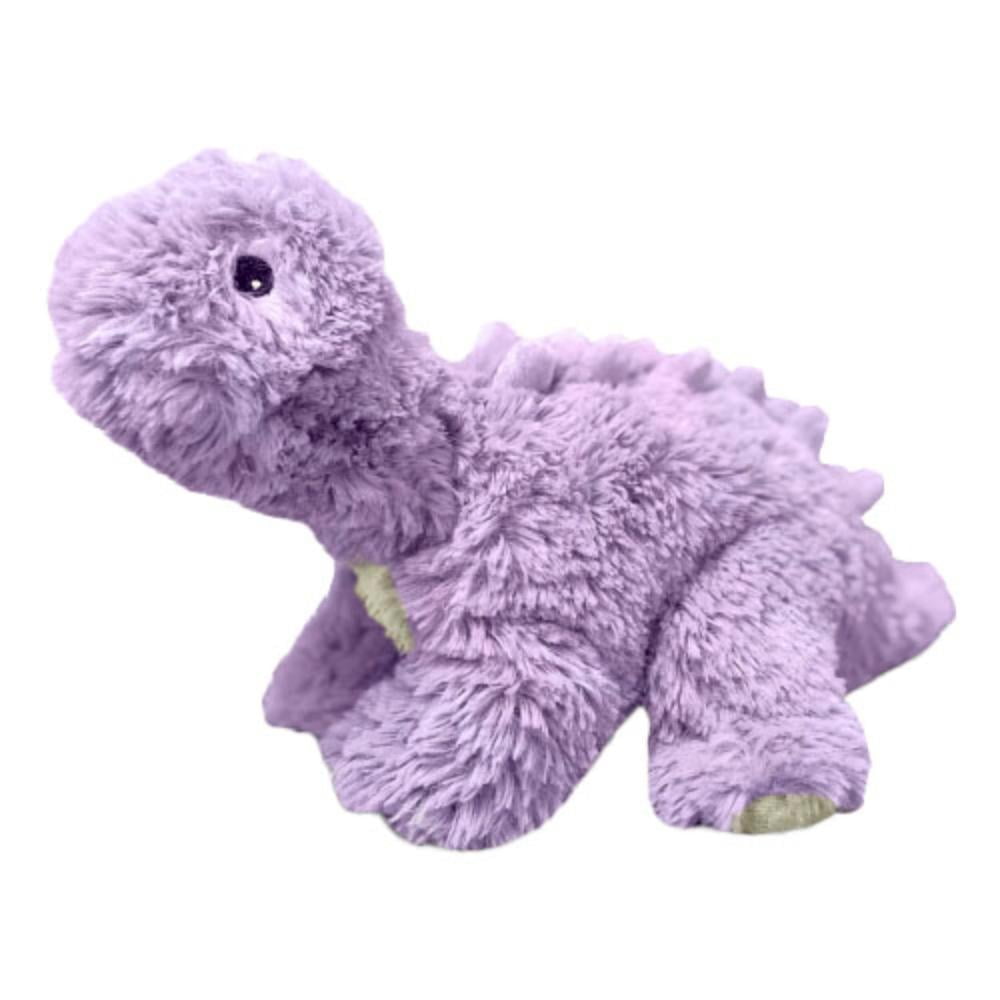 Intelex Warmies 13-Inch Plush Dino Toy, Soft Weighted Purple Long Neck ...