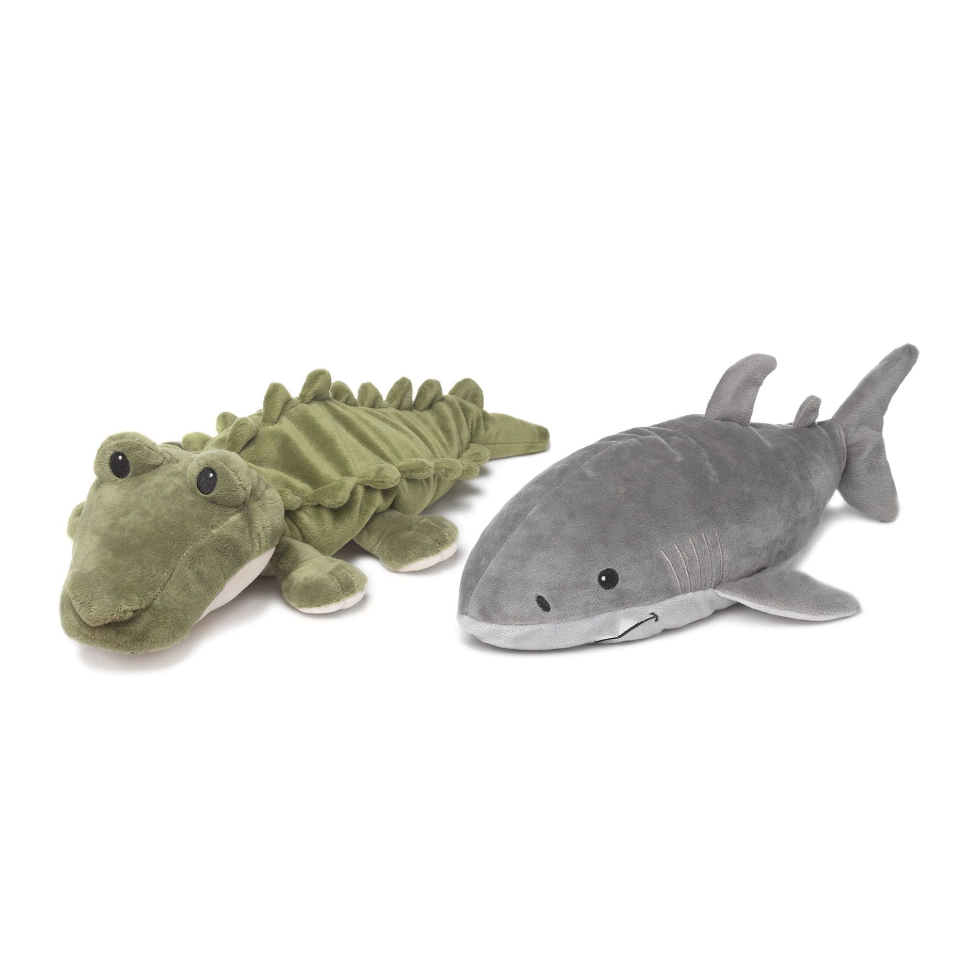 Intelex Warmies Microwavable Plush Set, Alligator and Shark Warmies are ...