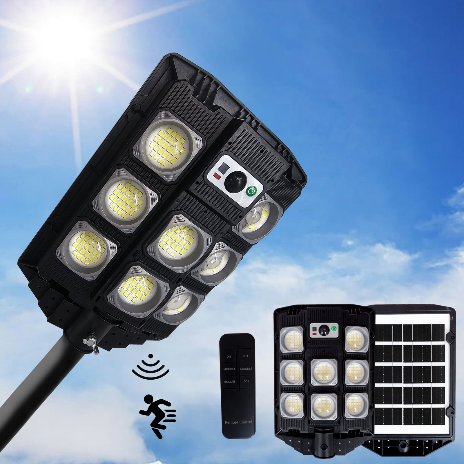 Intelive 2000W Solar Outdoor Street Light Super Brightness LED Light ...