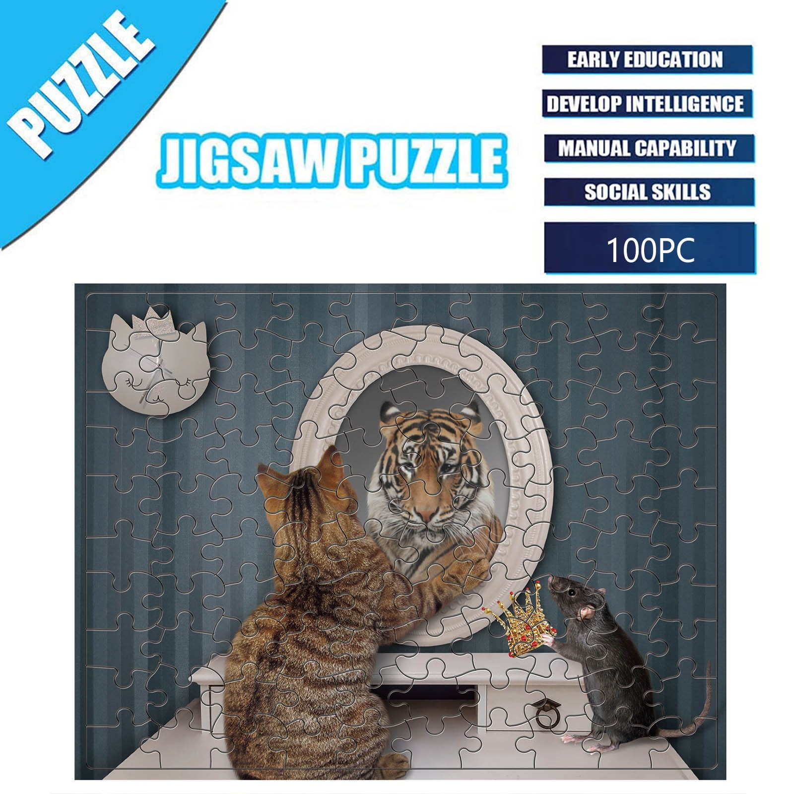 Intellectual Development Puzzle Toy for Adults and Children - 100 Piece ...