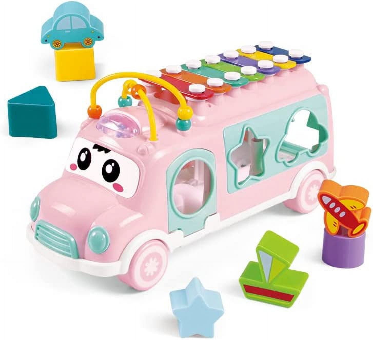 Intellectual School Bus Toddler Xylophone Toy- Baby Xylophone Toys for ...