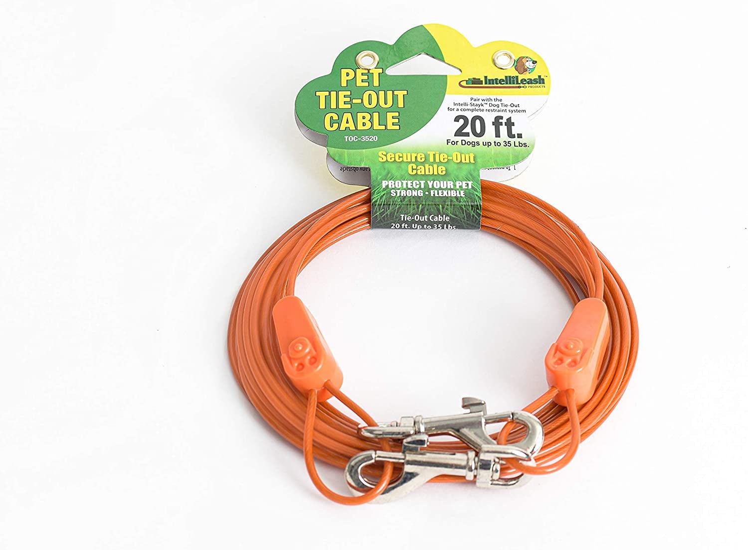 IntelliLeash 20FT Tie-Out Cables for Dogs - Strong, Safe, and Durable ...