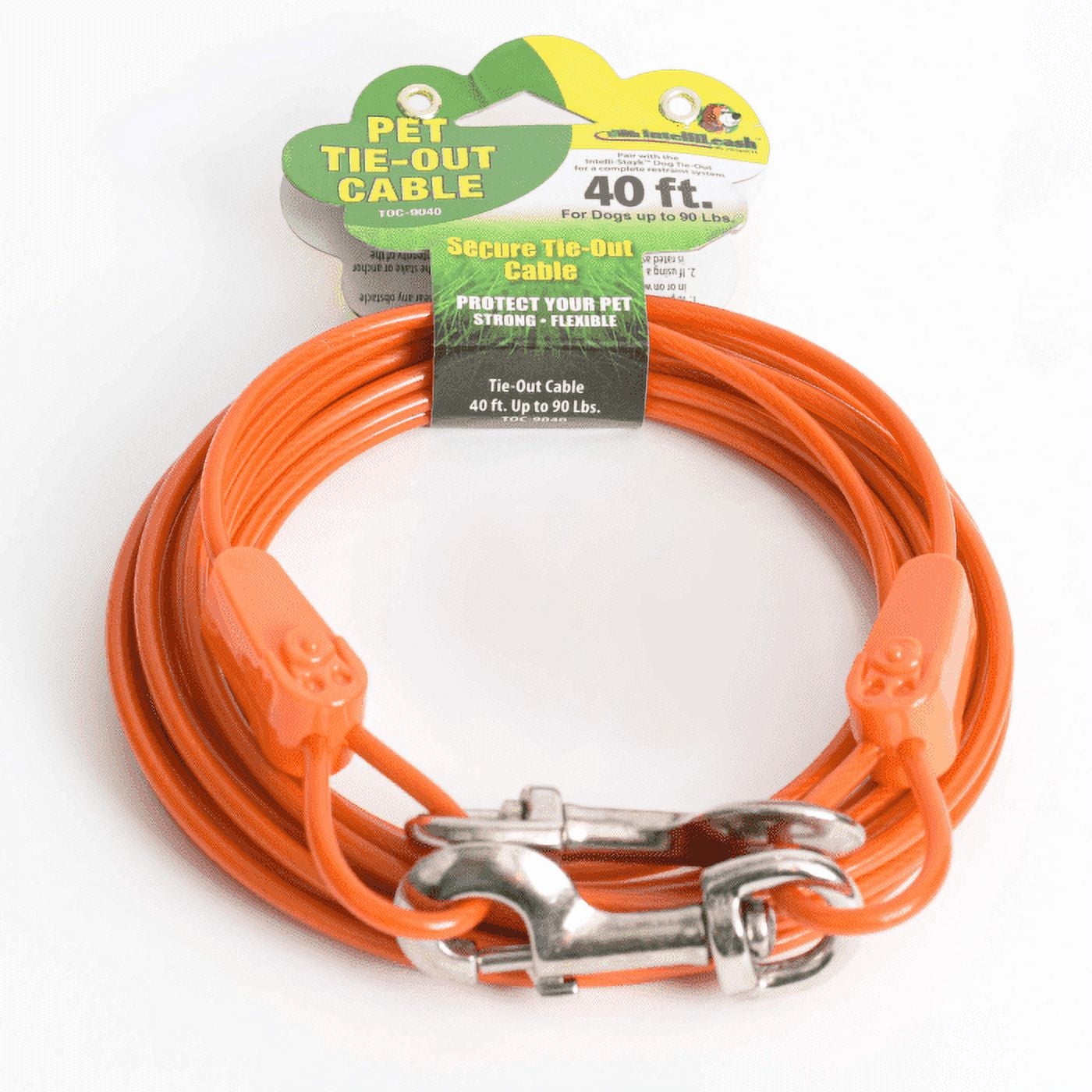 IntelliLeash 40ft Tie-Out Cables for Dogs - Strong, Safe, and Durable ...