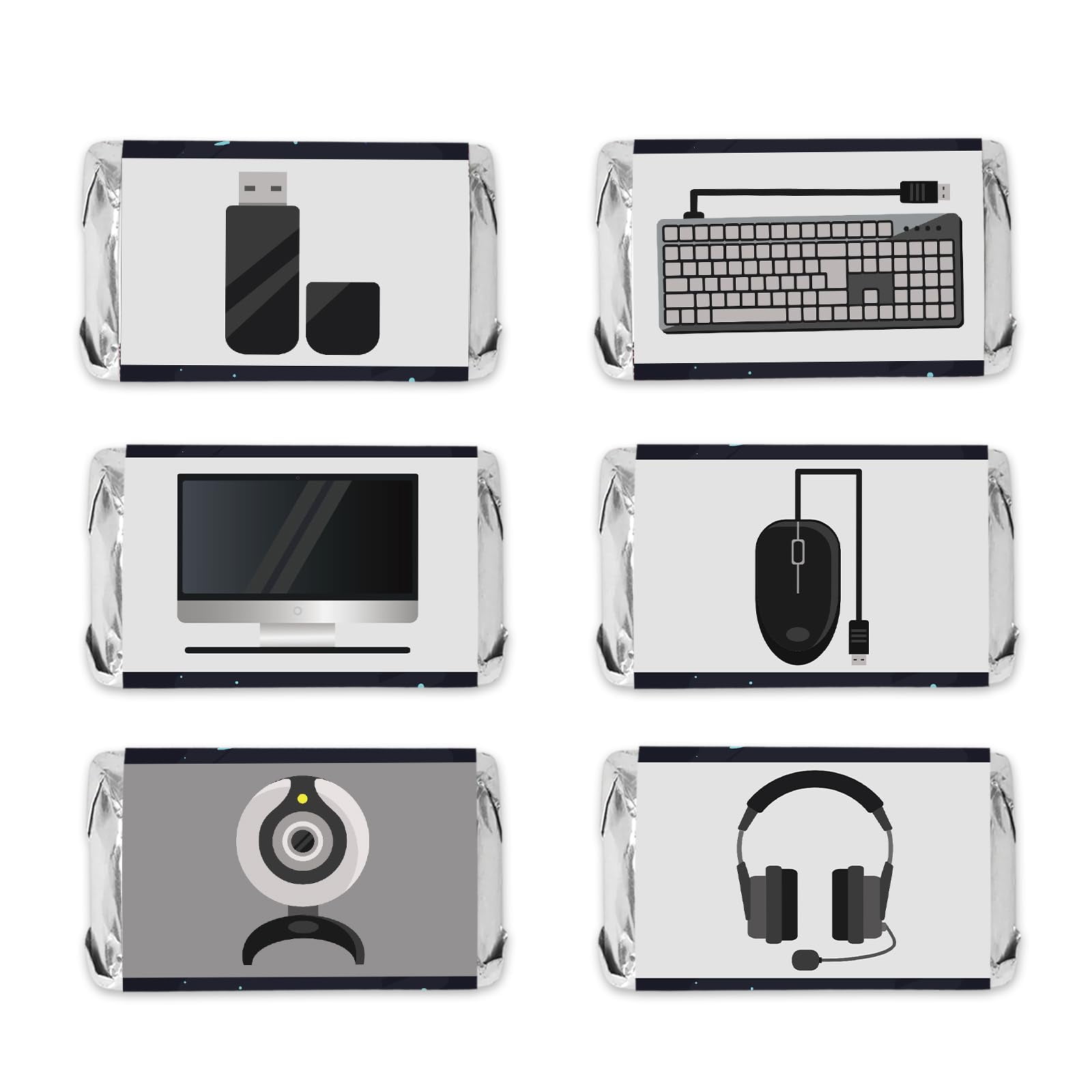 Intelligence Computer Candy Bar DHF10 Wrappers - Mouse Keyboard ...