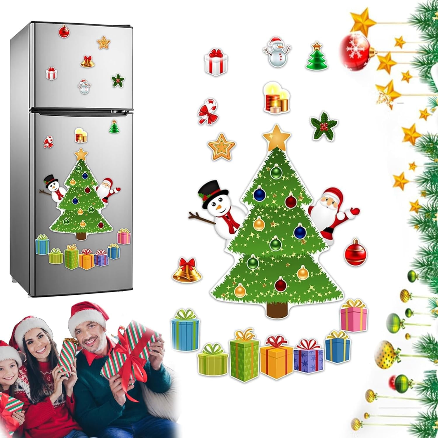 Intelligenck Christmas Theme Magnetic Stickers, 2026 New Christmas ...