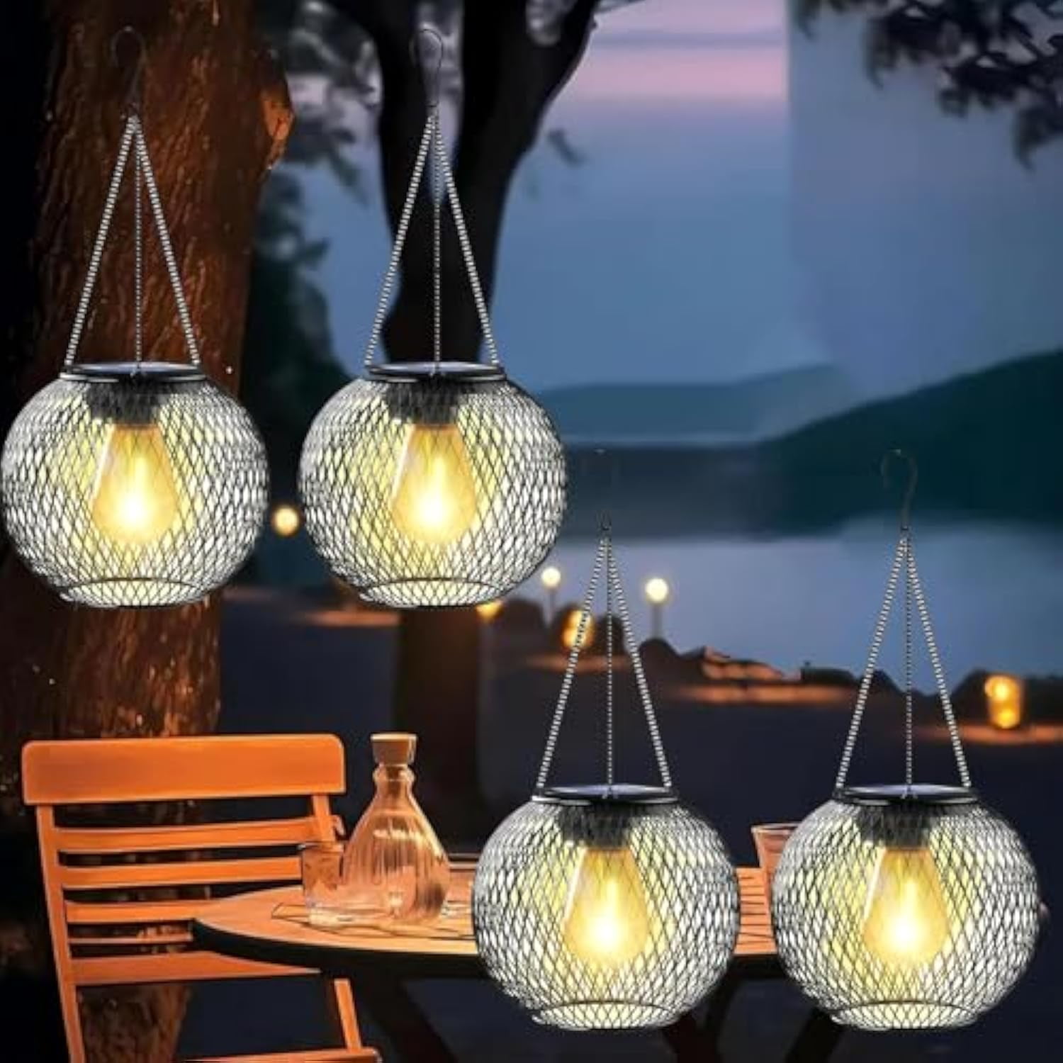 Intelligenck Outdoor Solar Hanging Light, Separatet Light, 2/4 Pack ...