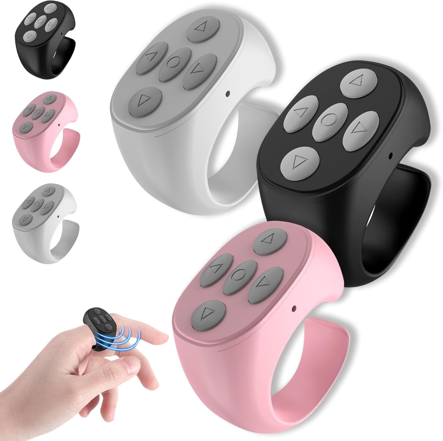 Intelligencn Fingertip Wireless Bluetooth Remote Control, Finger Scroller Remote Control Page ...