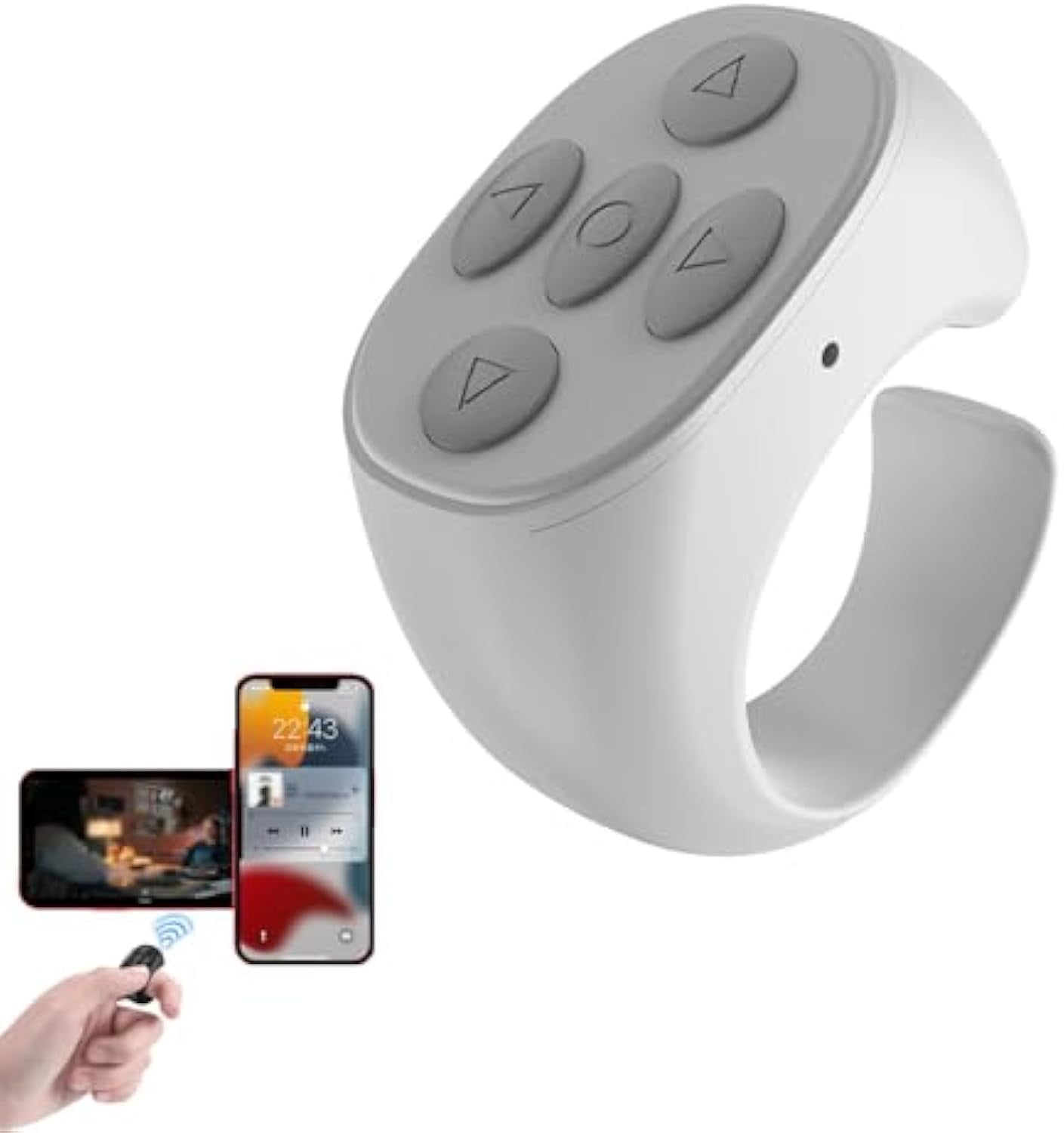 Intelligencn Fingertip Wireless Bluetooth Remote Control, Fingerless ...