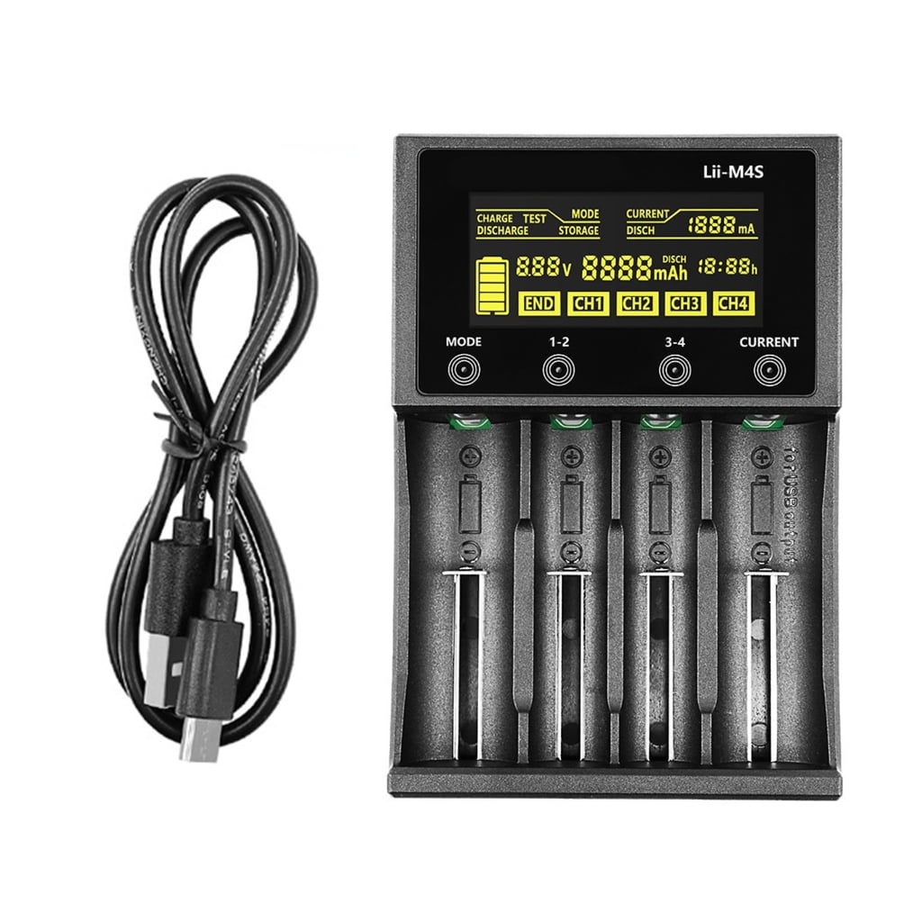 Intelligent 4 Bay Charging Box Discharge Test Mode Capacity Check LCD ...