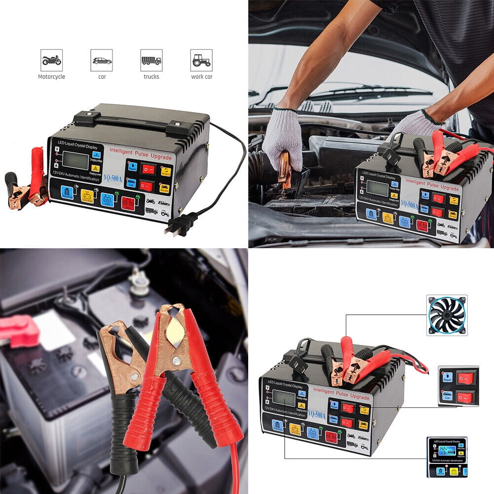 Intelligent Automatic Car Battery Charger 12/24V 9A Pulse Repair ...