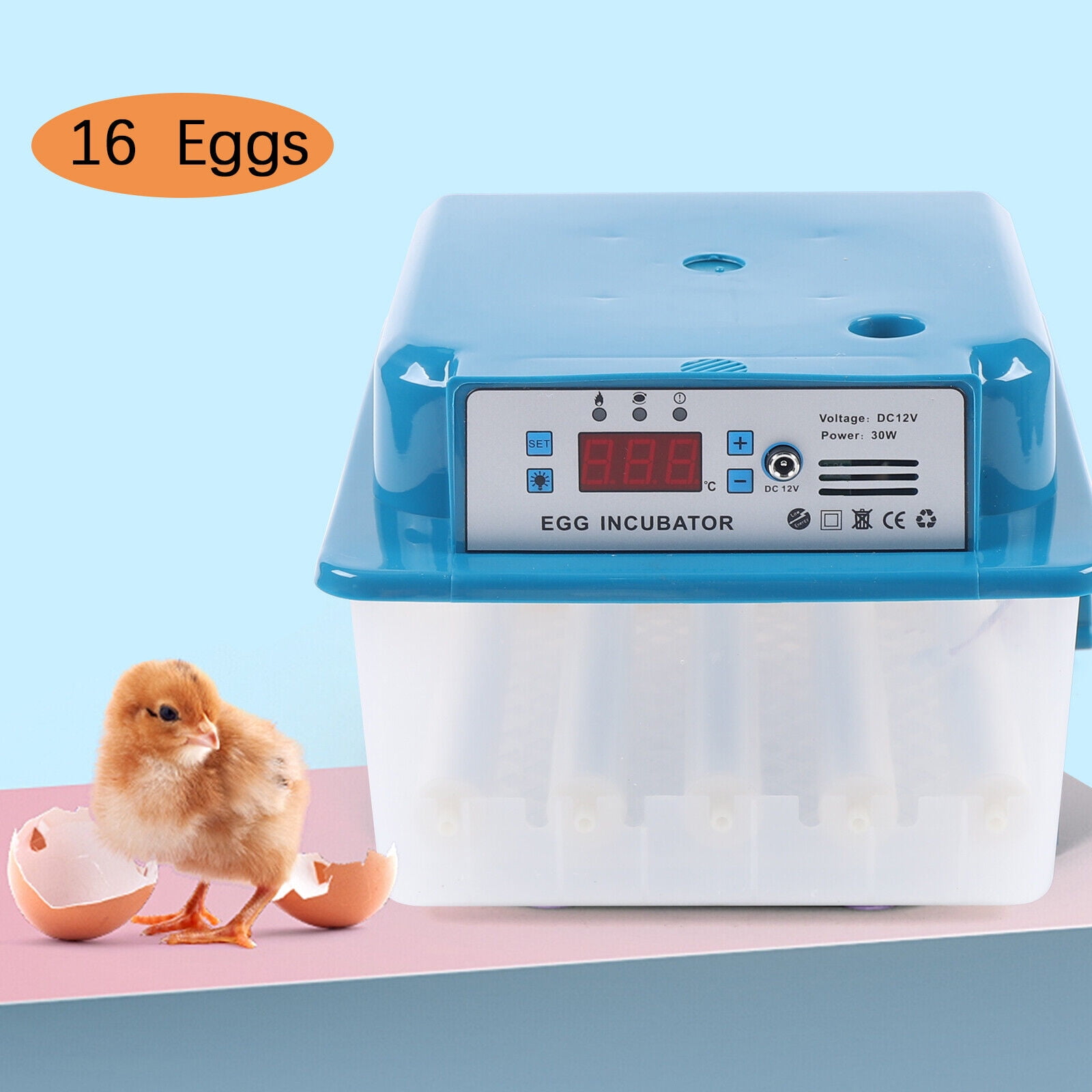 Intelligent Automatic Temperature Controlled 16 Bird Egg Incubator with ...
