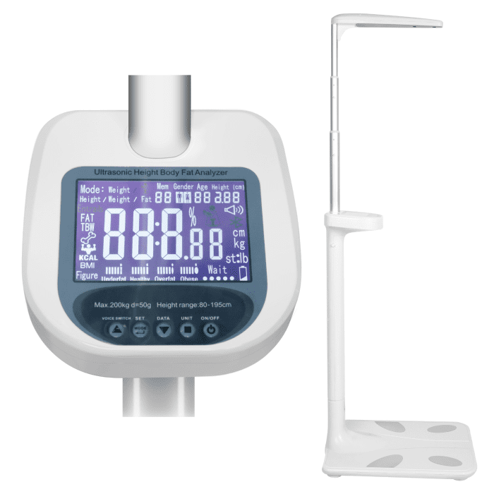 Intelligent BMI Measuring Scale, LCD Backlit Display, 35.4-76.7 Inch ...
