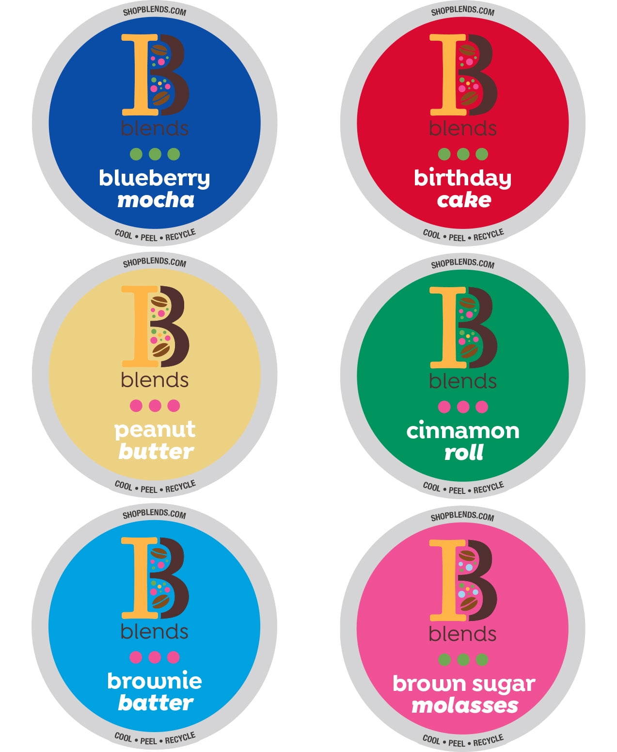 Intelligent Blends Flavored Coffee Pods, Variety Pack, Medium Roast ...