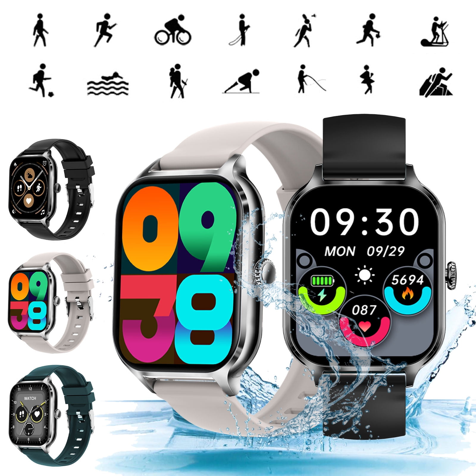 Intelligent Bluetooth Smartwatch, Call Connectivity, Fitness Tracker ...