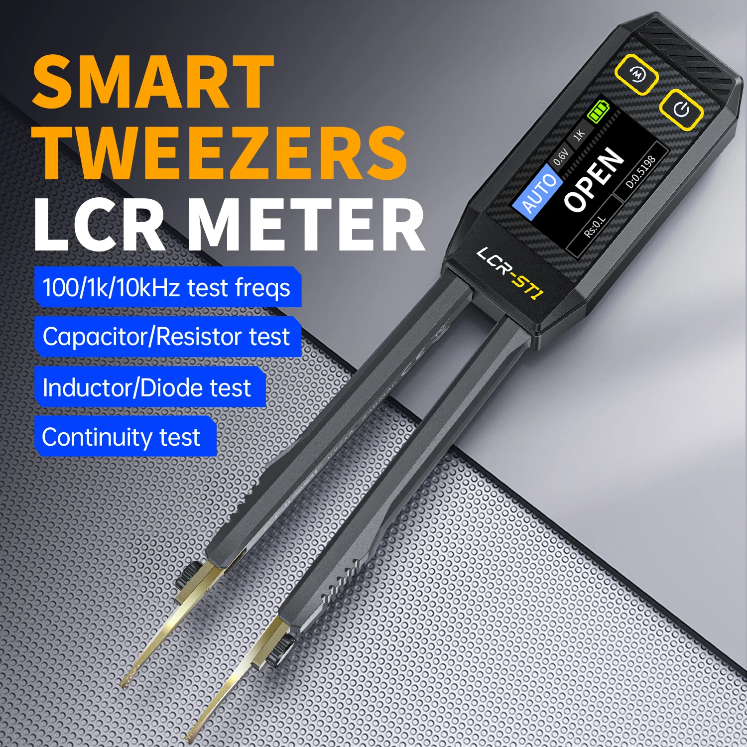 Intelligent Bridge Tweezers LCR SMD ESR Tester, Resistor, Capacitance ...