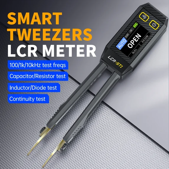 Intelligent Bridge Tweezers LCR SMD ESR Tester, Resistor, Capacitance ...