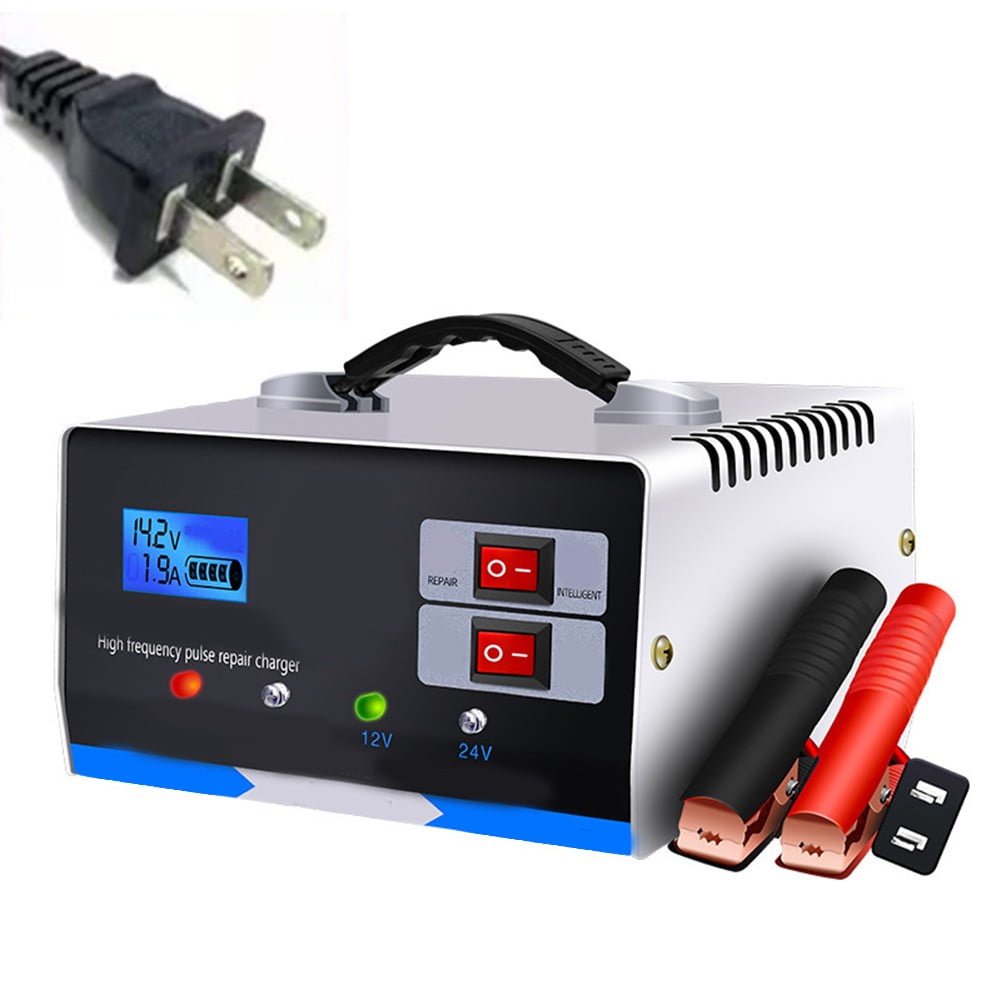 Intelligent Car Battery Charger 12V/24V 3AH-800AH Automatic Pulse ...