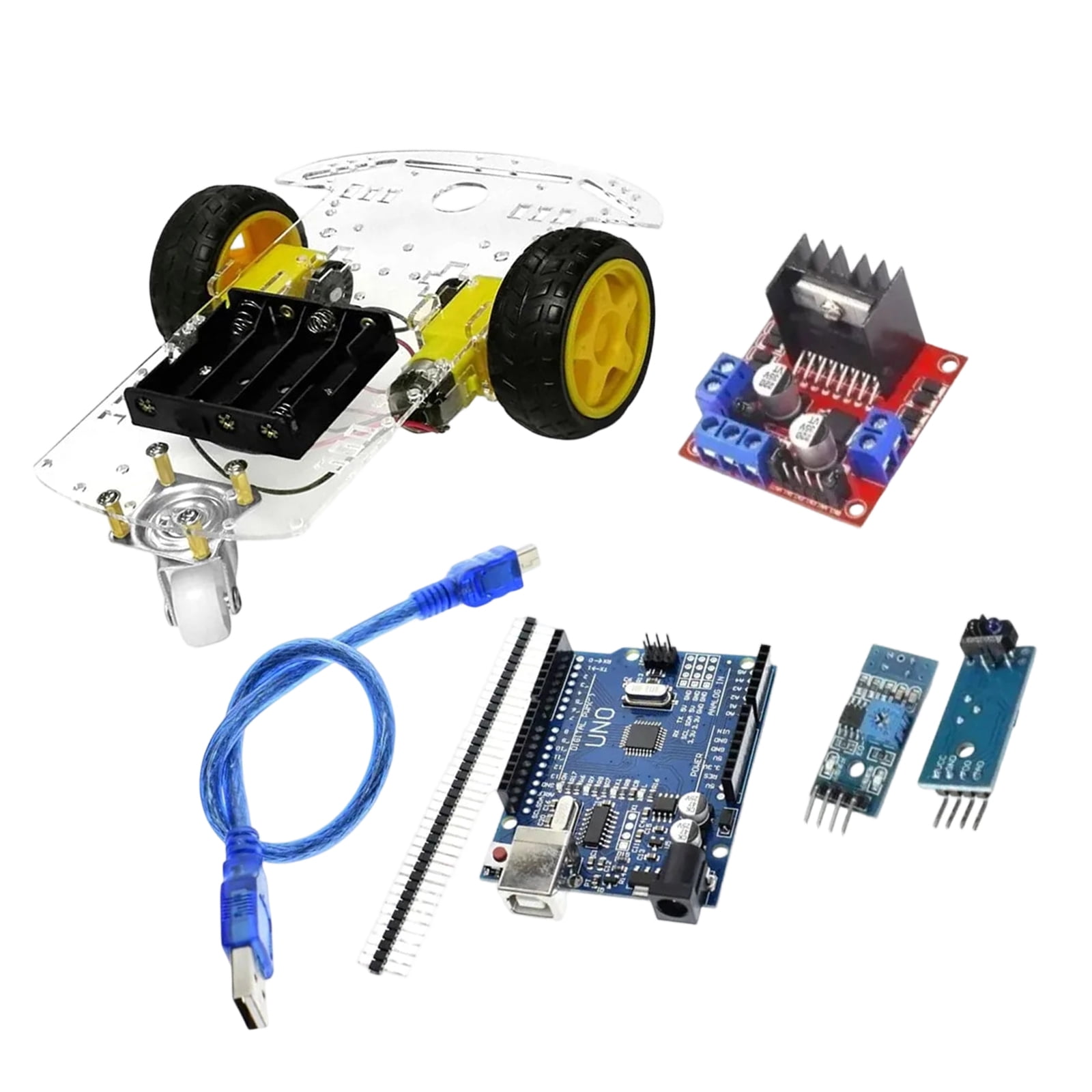 Intelligent Car Set 4WD Intelligent Robot Car Chassis With Speed ...